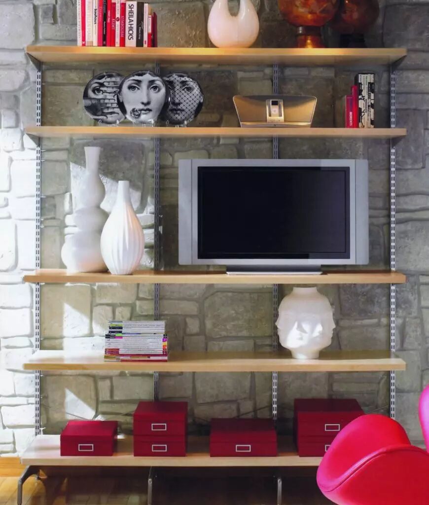 Crémaillère et console Element System double perforation acier laqué ...